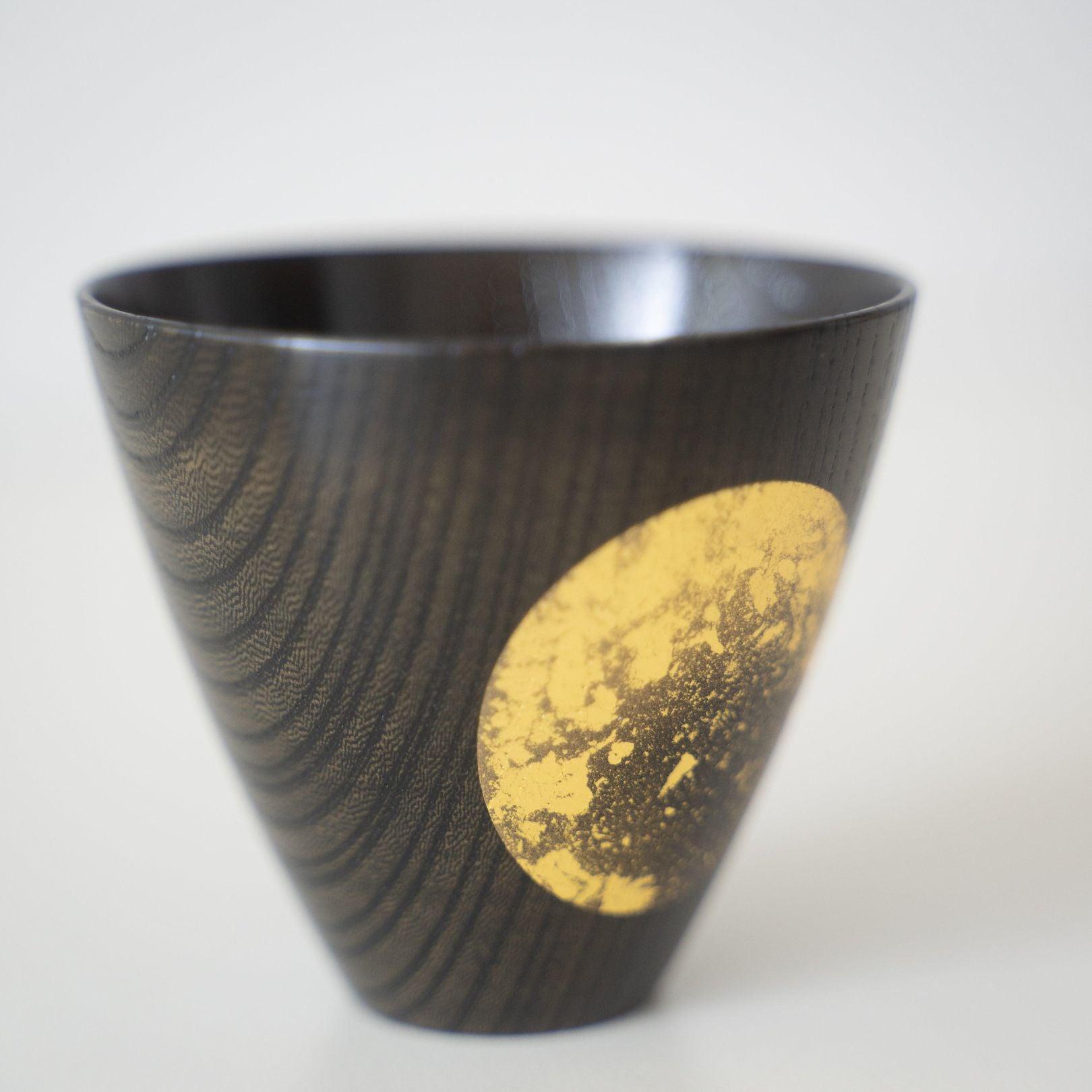 Hazy Moon Gold Leaf Sake Cup | Japanese Lacquerware | Luxury Sake Cups ...