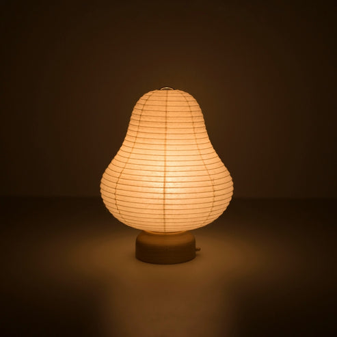 Japanese Paper Table Lamp "Mountain" - Compact & Cute Cordless Light ...